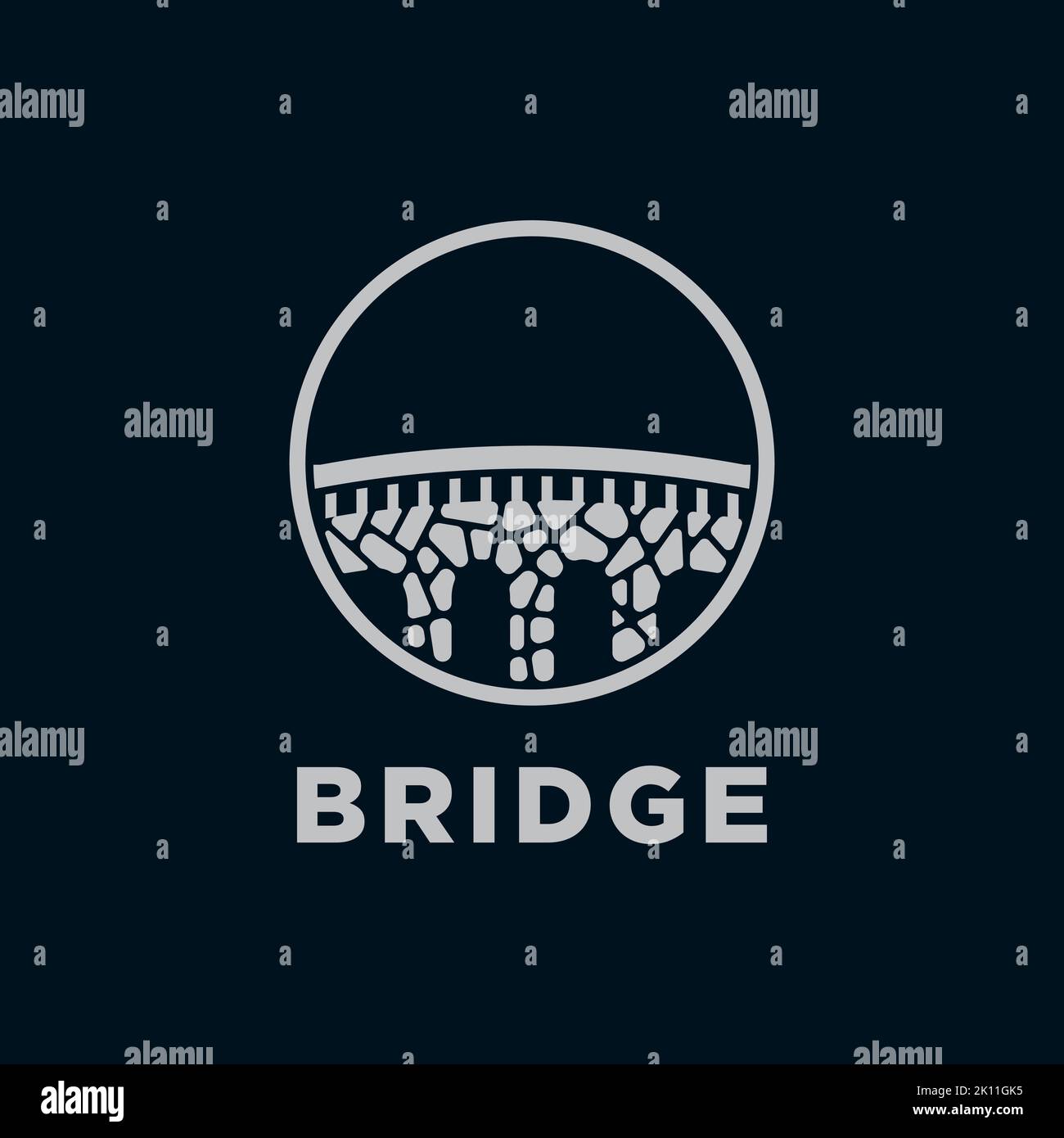bridge stone logo design vector template. Creative bridge logo ...