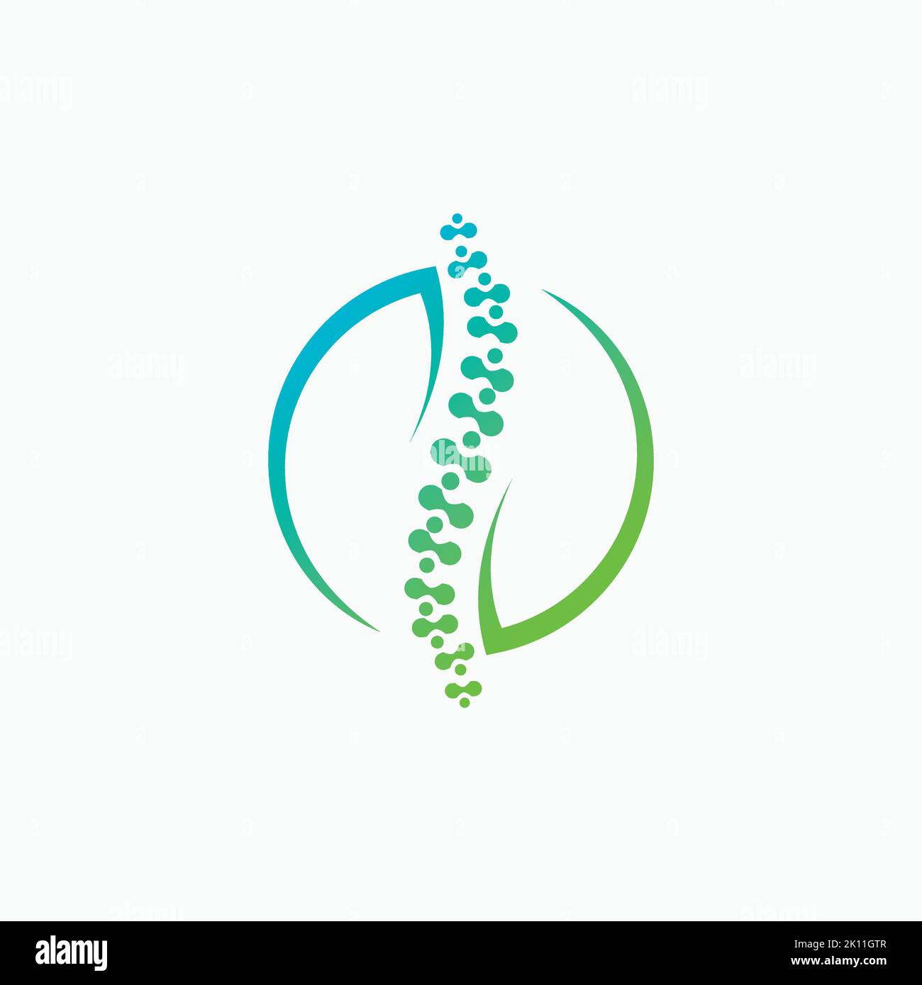 chiropractic logo design template. Human spine symbol for medical logo ...