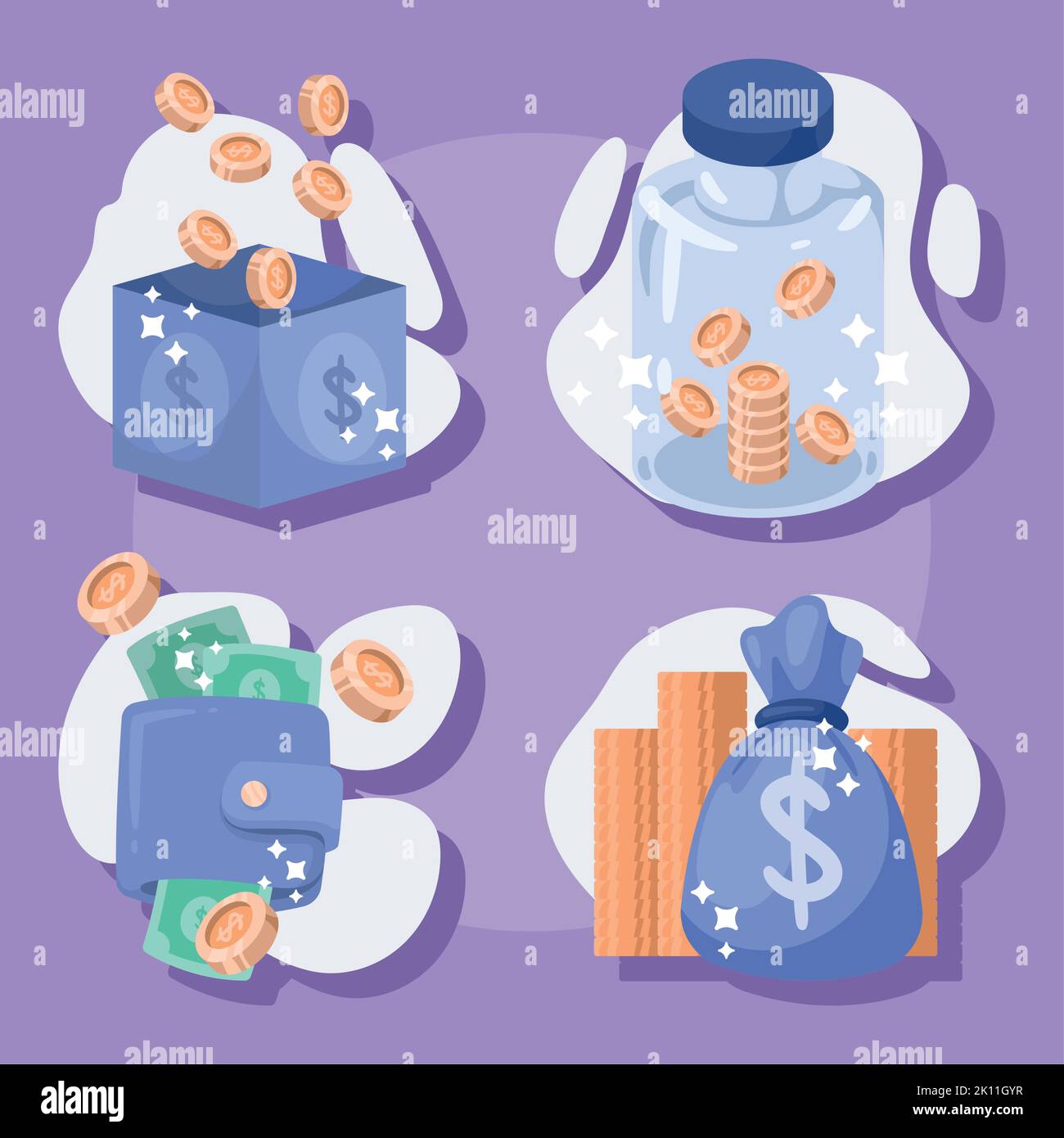 money income, icon set Stock Vector Image & Art - Alamy