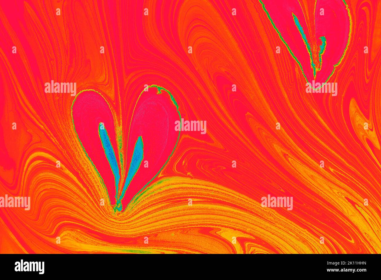 Abstract picture of the heart. Creative marbling heart pattern ...