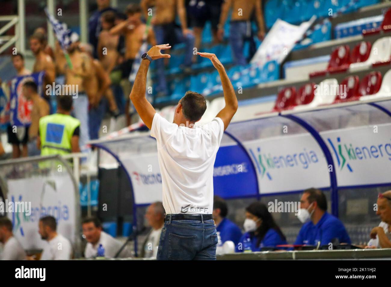 Coach Gabriele Ceccarelli during Basket Maschile Supercoppa Serie A2 ...