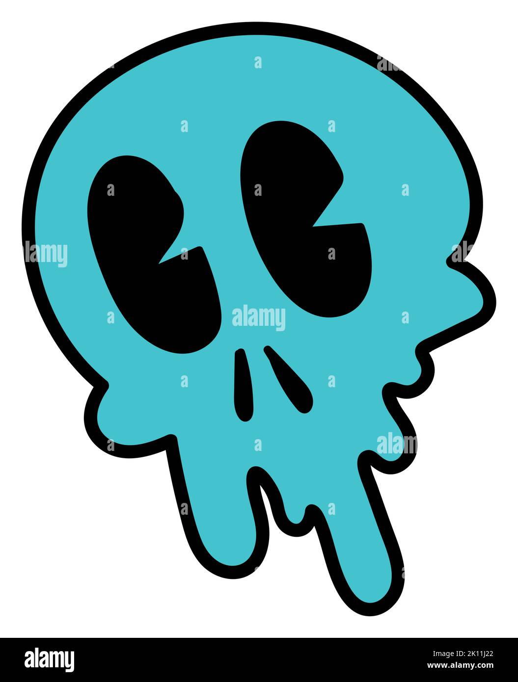Isolated groovy skull emote icon Vector Stock Vector Image & Art - Alamy