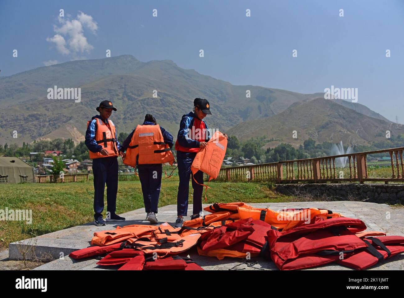 GANDERBAL, INDIA - SEPTEMBER 14: Members of National Cadet Corps (NCC ...