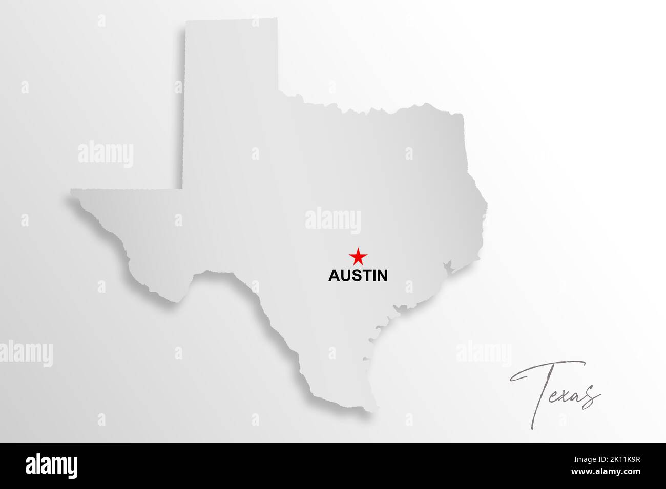 Texas map isolated on white background, 3d rendering Stock Photo - Alamy