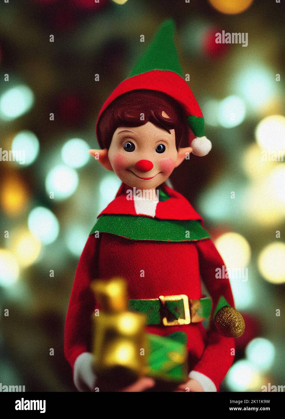 A toy Christmas elf Stock Photo - Alamy