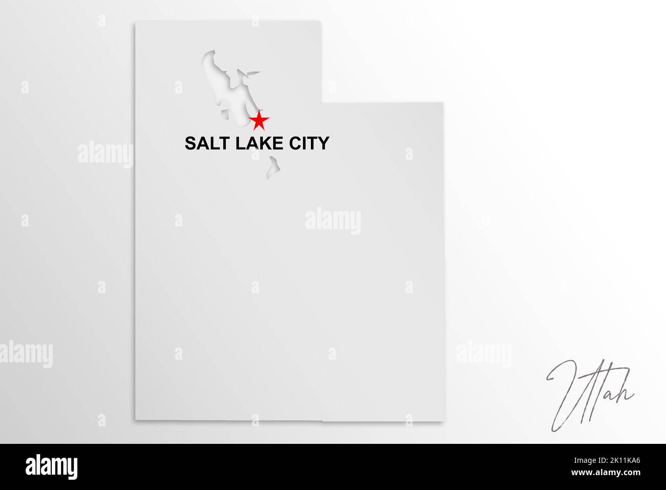 Utah map isolated on white background, 3d rendering Stock Photo - Alamy