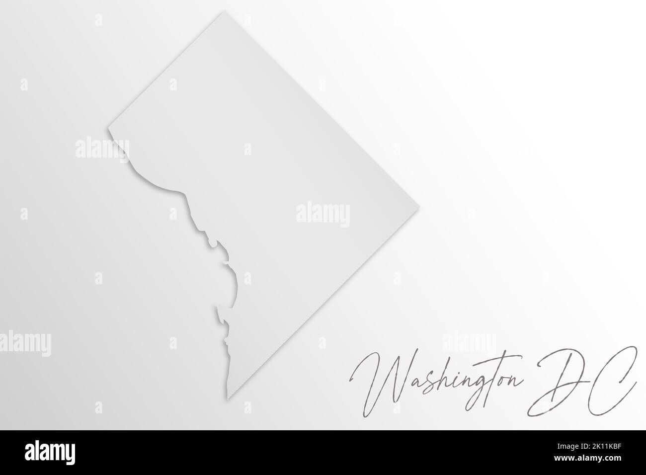 Washington dc outline and map hi-res stock photography and images - Alamy