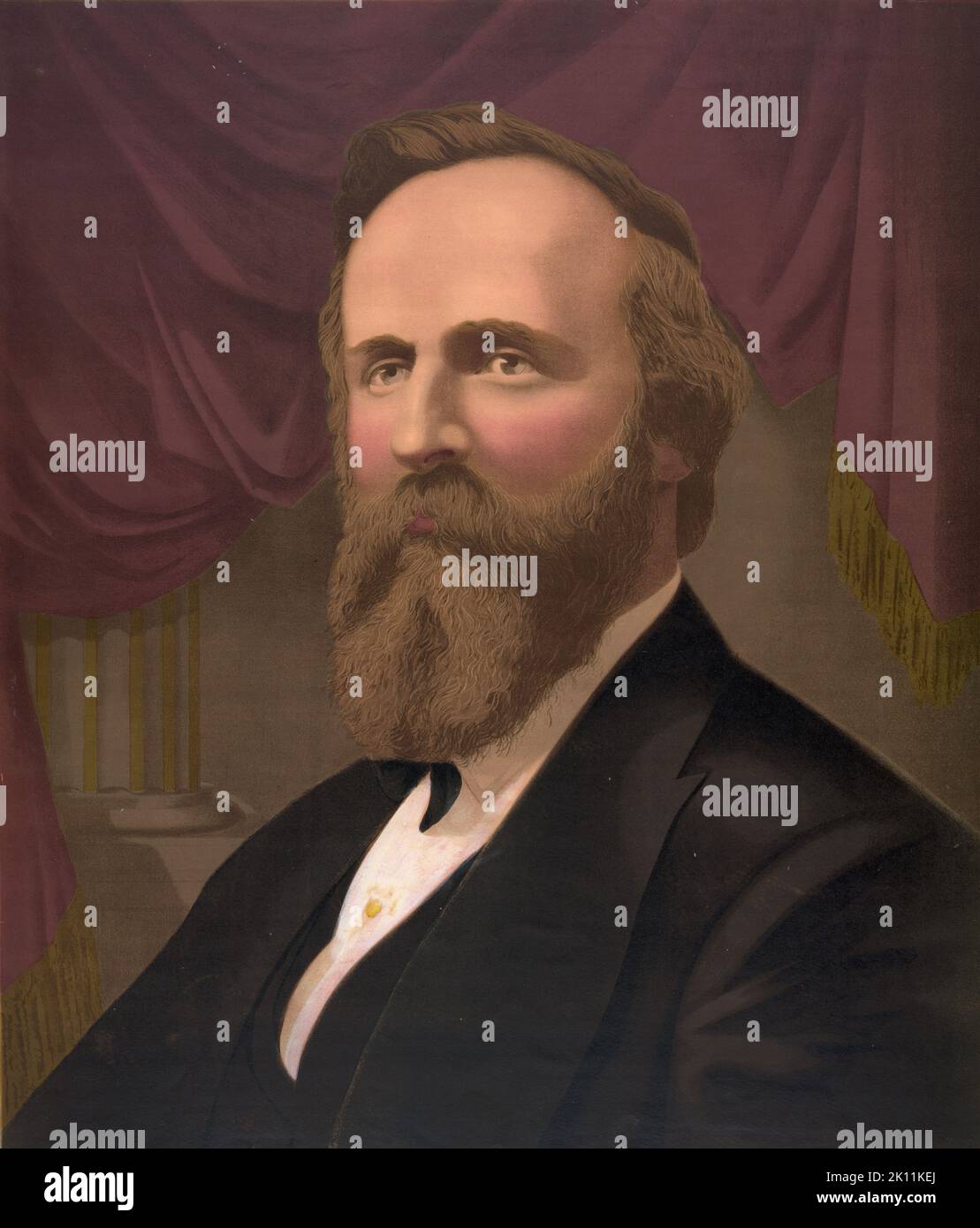 A portrait of President Rutherford Hayes. Hayes was the 20th president ...