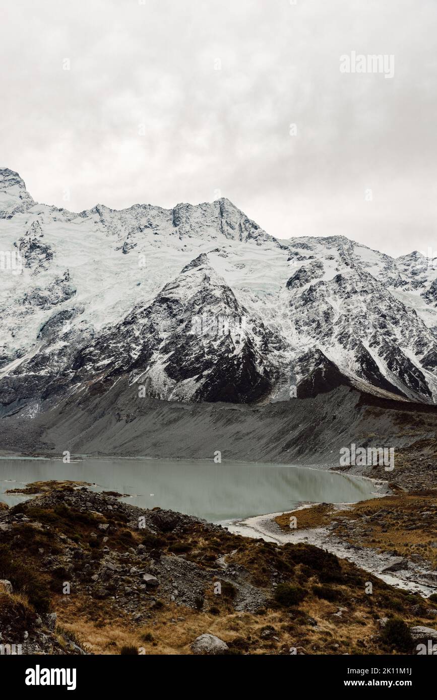 New Zealand Mount Cook. Hooker valley track Stock Photo - Alamy