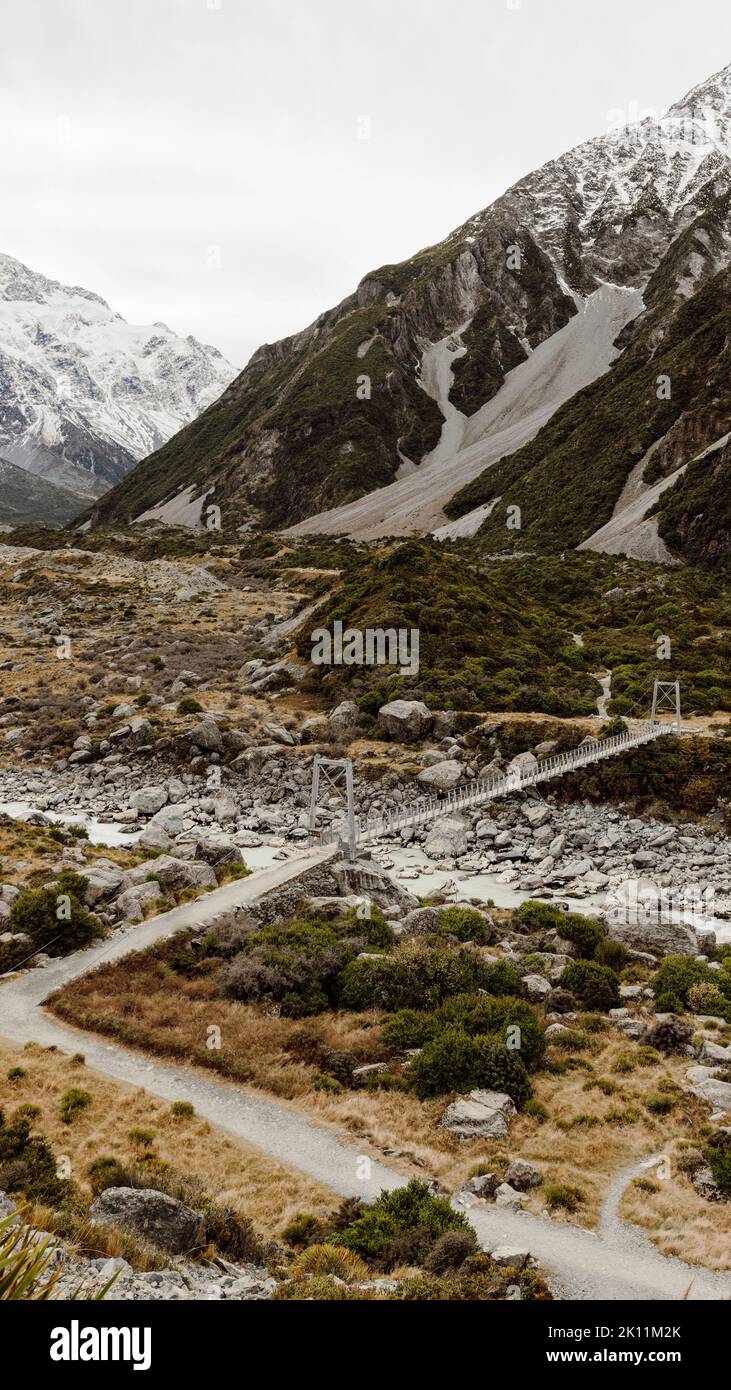 New Zealand Mount Cook. Hooker valley track Stock Photo - Alamy