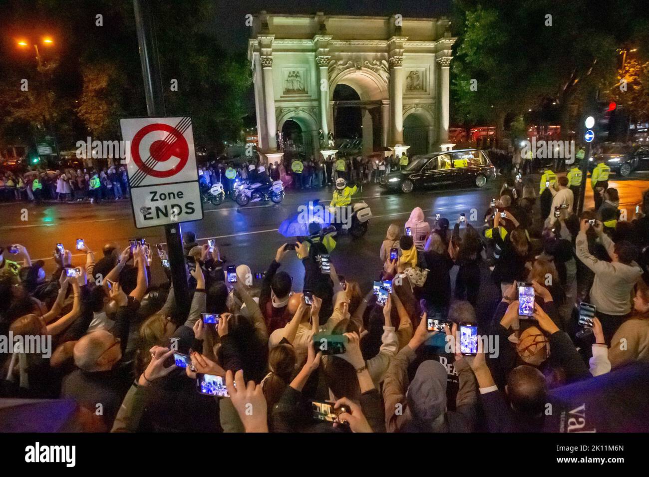 London, England, UK. 13th Sep, 2022. Coffin of Queen Elizabeth II is ...