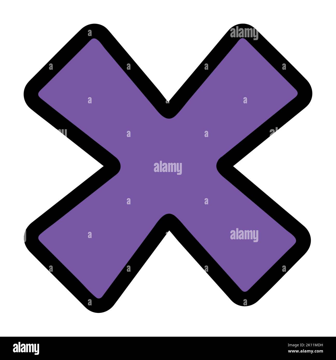 Isolated purple 60s groovy cross icon Vector Stock Vector Image & Art ...