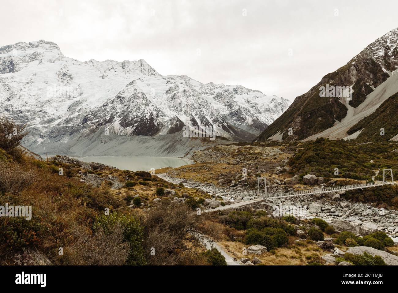 New Zealand Mount Cook. Hooker valley track Stock Photo - Alamy