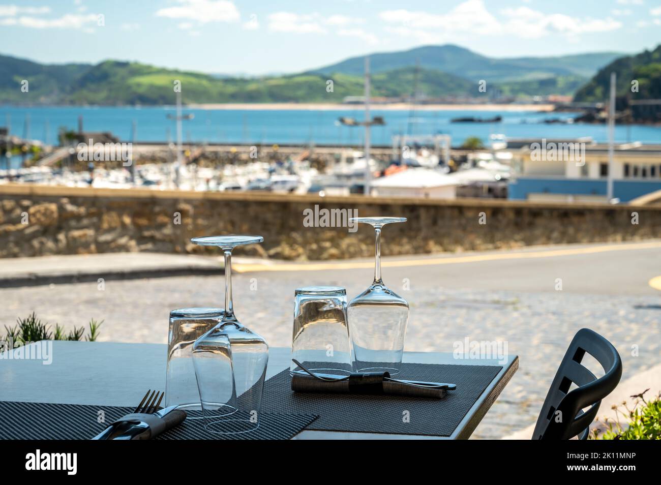 Interior of fish restaurant in Getaria, small fisherman's village in ...
