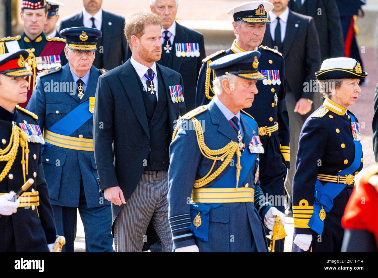 King Charles III, Prince Harry Duke of Sussex, Princess Anne the ...
