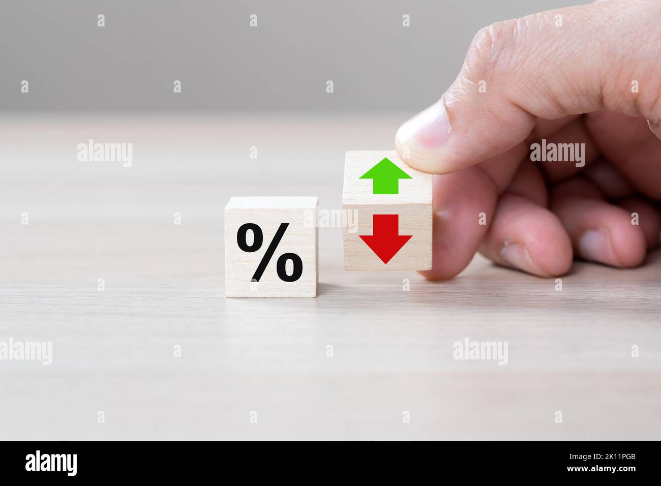 US interest rates are going up and down for business concept Stock ...