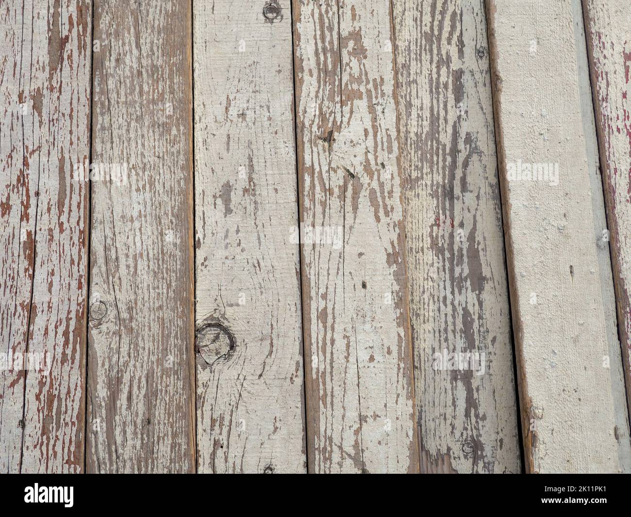 Boards with chipped paint. Old broken wooden boards. Background from ...