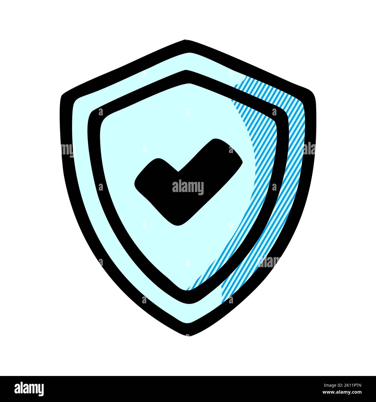 shield icon isolated on white background from tab bar and settings ...