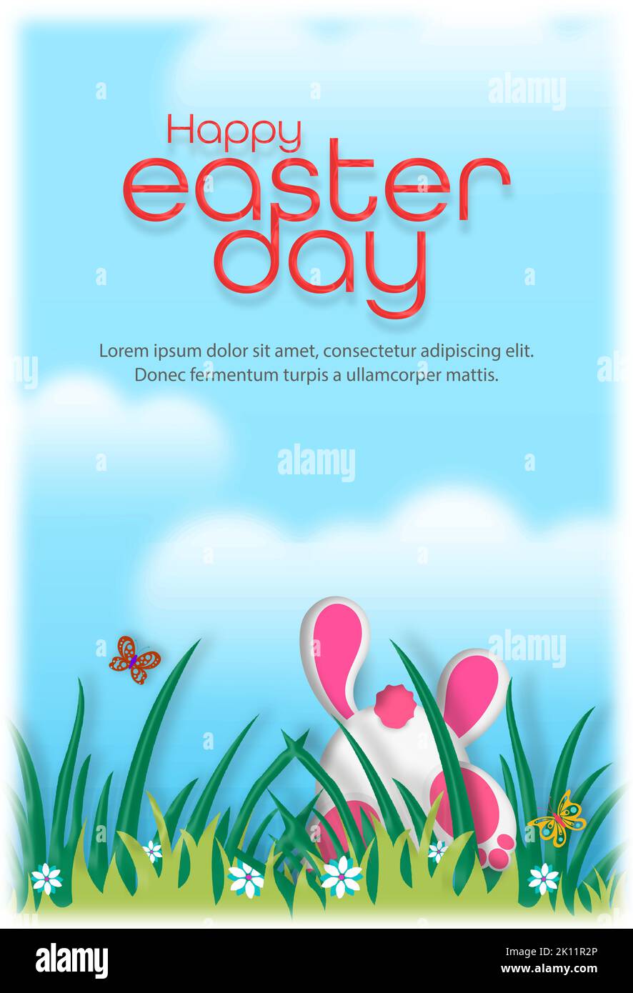 Happy Easter banners, posters or flyers design with colorful eggs and ...
