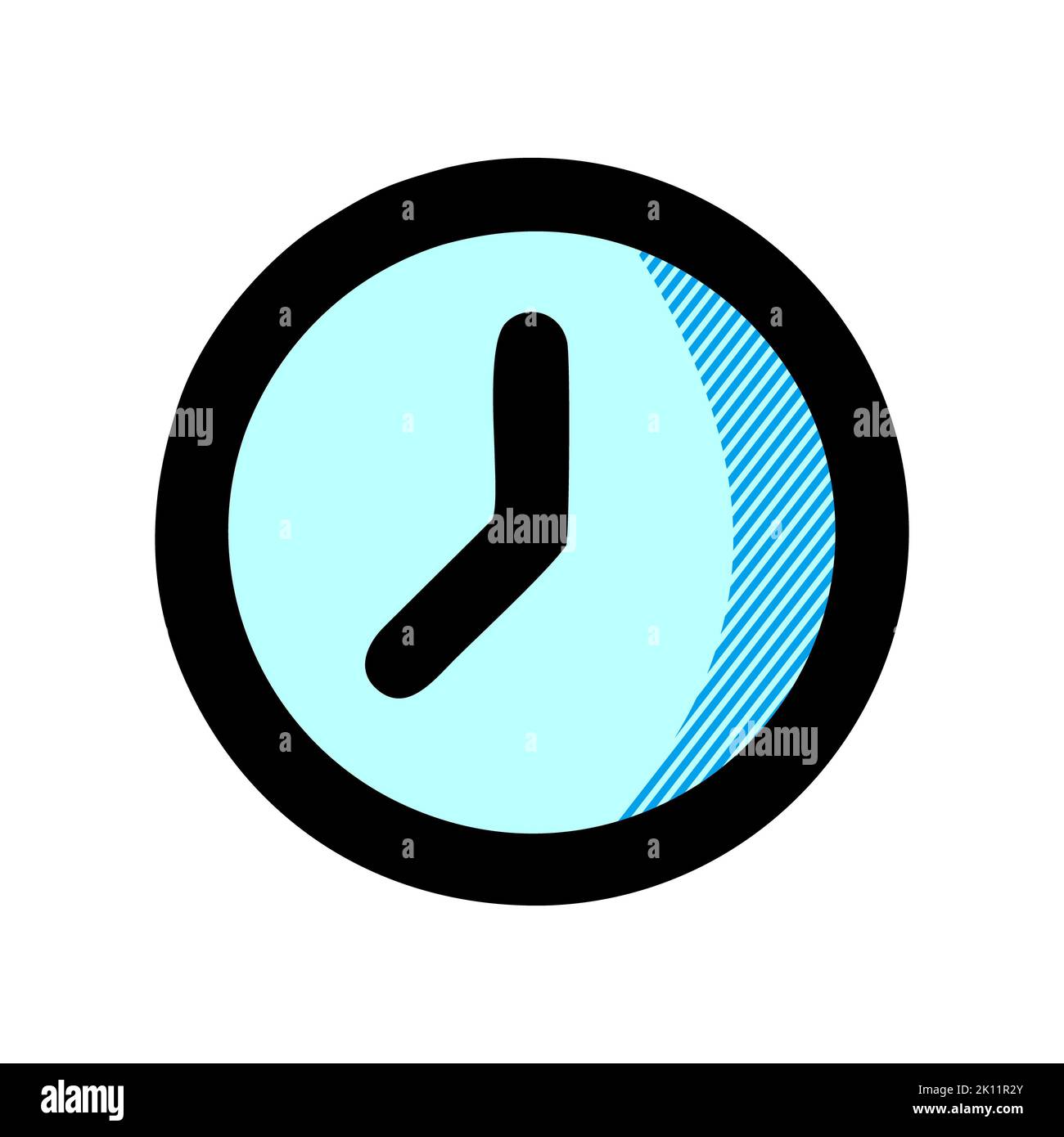 clock logo icon isolated. Watch object, time office symbol. Clock flat ...