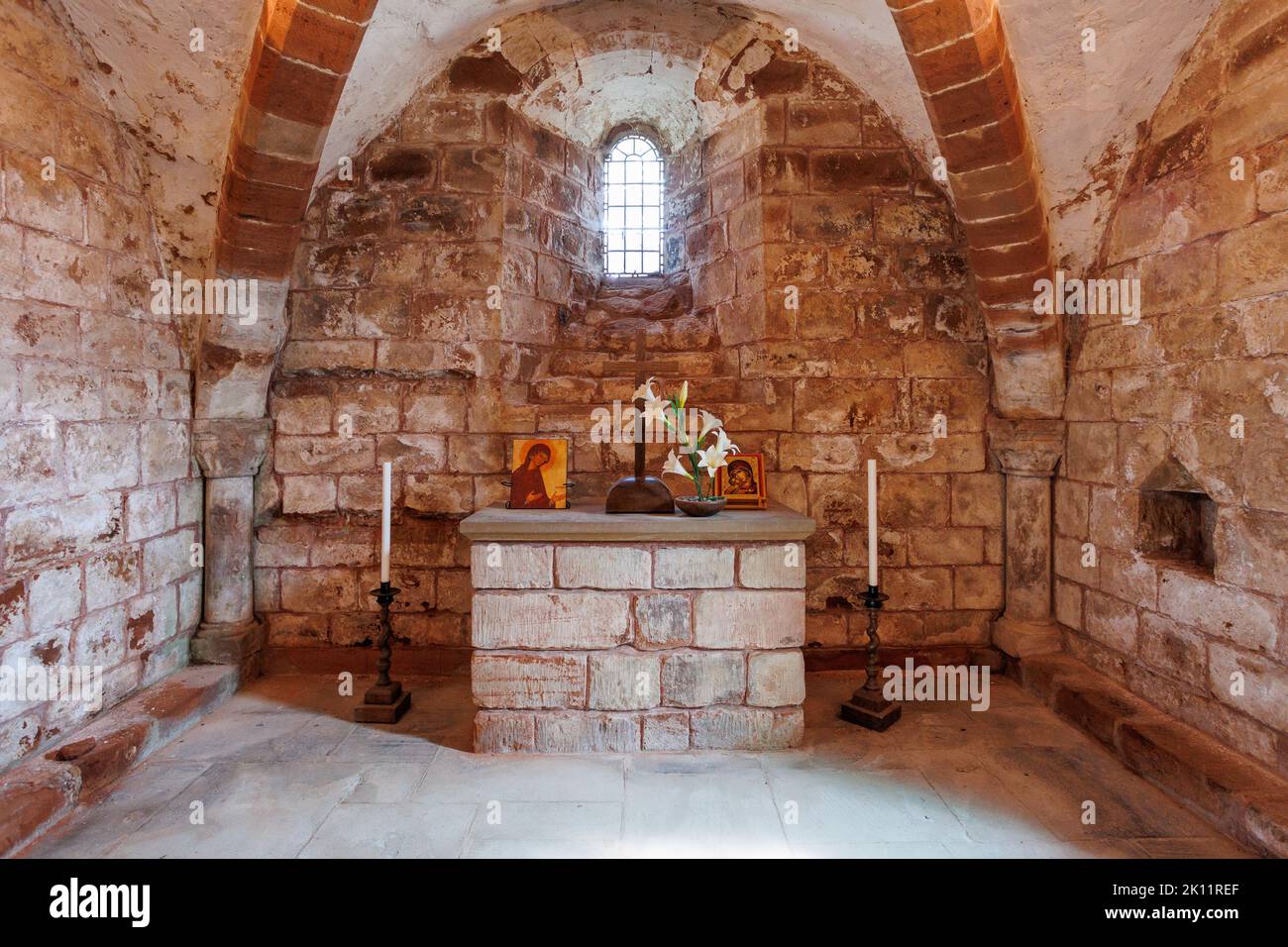 The Berkswell Church late Norman crypt which dates back to c1150 and is ...