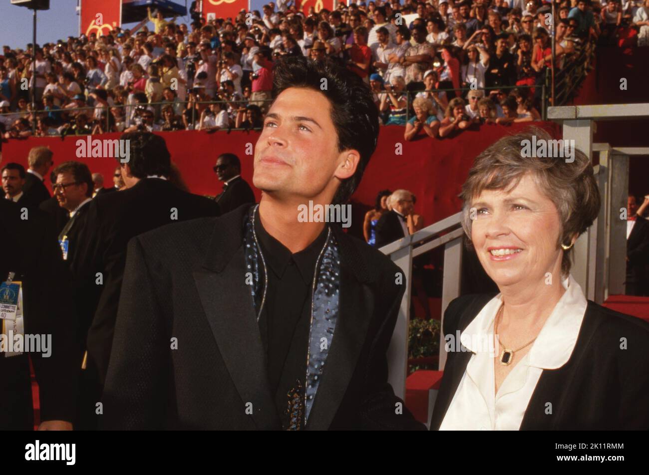 Rob Lowe And Mom Barbara 1988 Credit: Ralph Dominguez/MediaPunch Stock ...