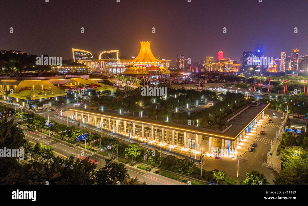 NANNING, CHINA - SEPTEMBER 12, 2022 - An aerial photo shows a decorated ...
