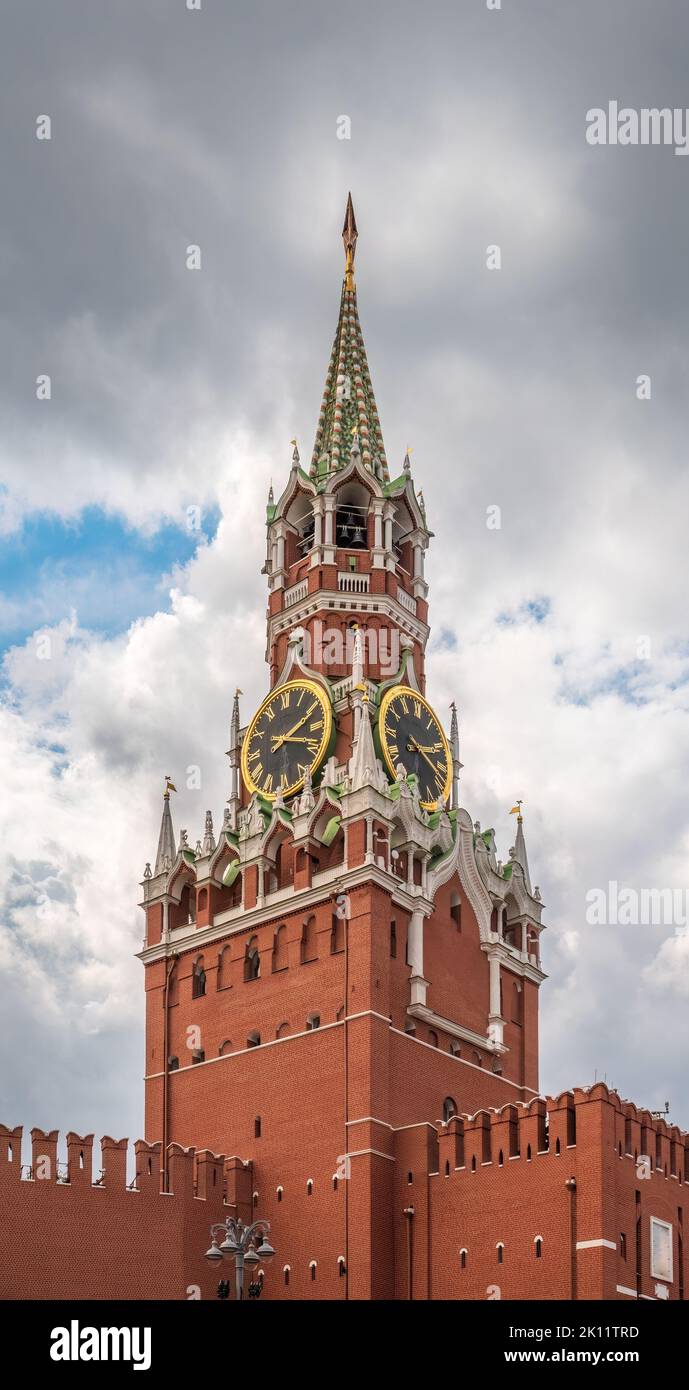 Spasskaya Tower of Moscow Kremlin. The Spasskaya Tower is the main ...