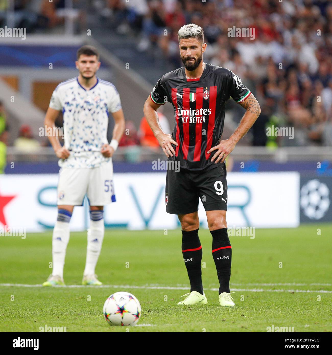 Milan, Italy. 14th Sep, 2022. Italy, Milan, sept 14 2022: Olivier Giroud (ac Milan striker ...