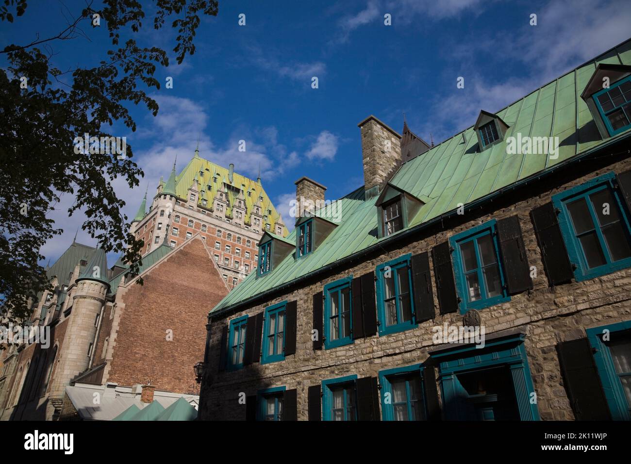 Chateau Frontenac and old architectural building, Quebec City, Quebec ...