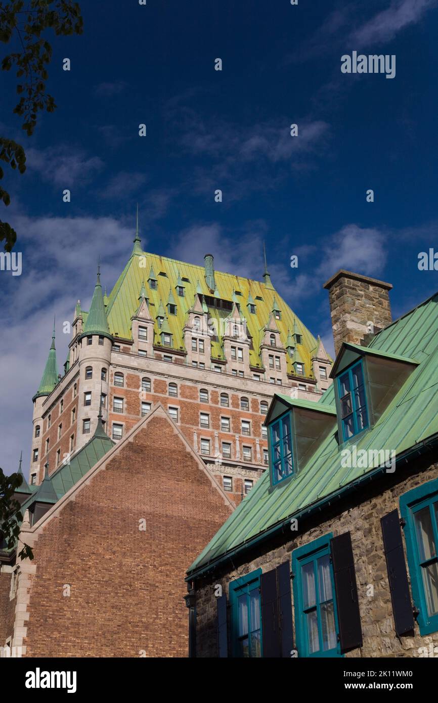 Chateau Frontenac and old architectural building, Quebec City, Quebec ...