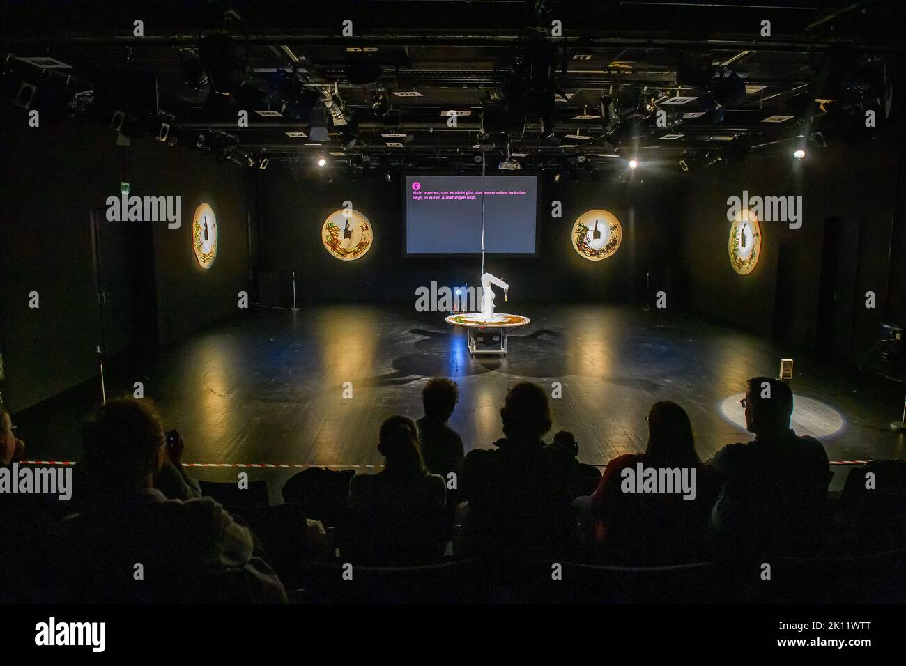 14 September 2022, Saxony-Anhalt, Magdeburg: The cleaning robot ...