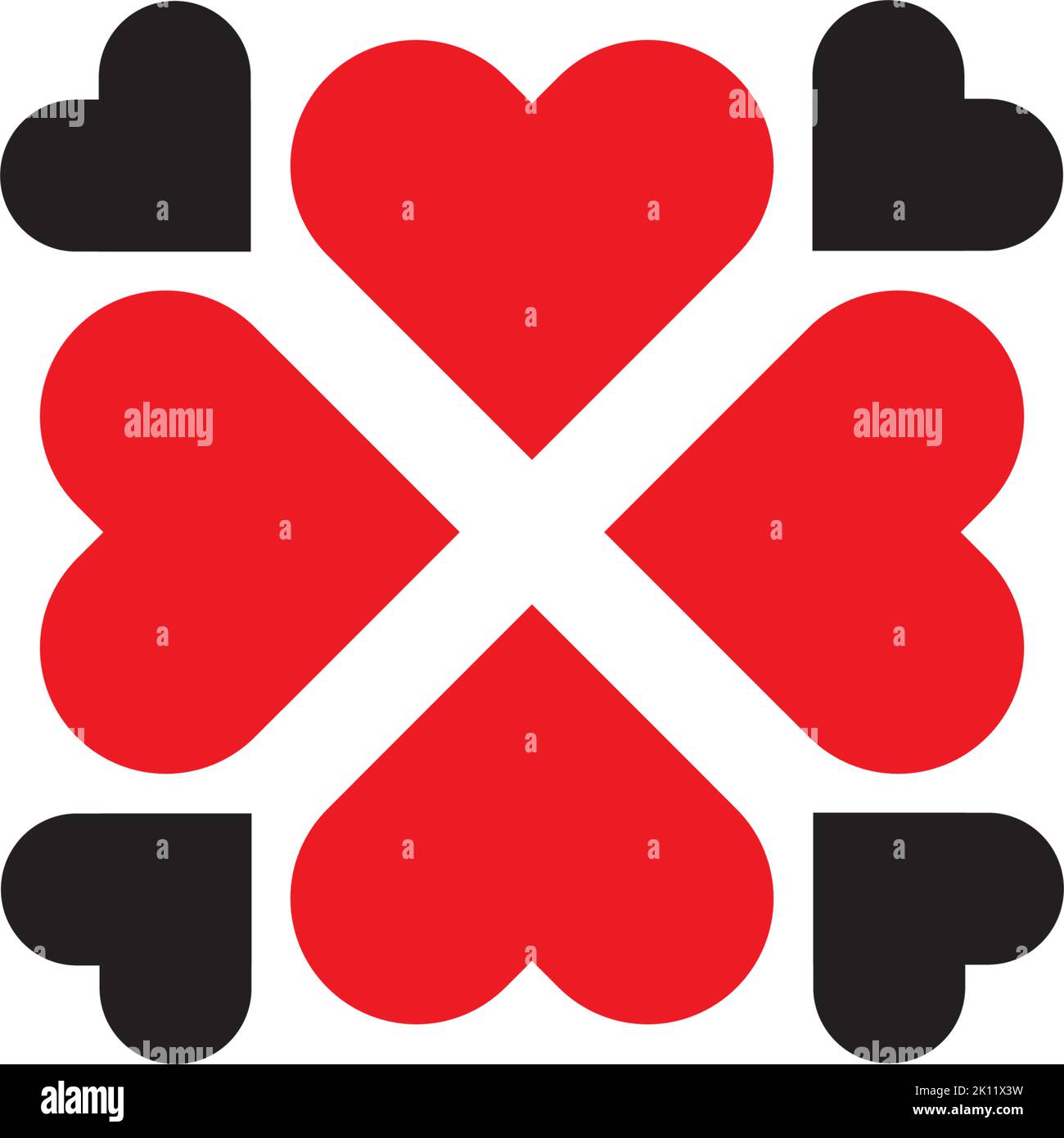 Cross with heart Stock Vector Images - Alamy