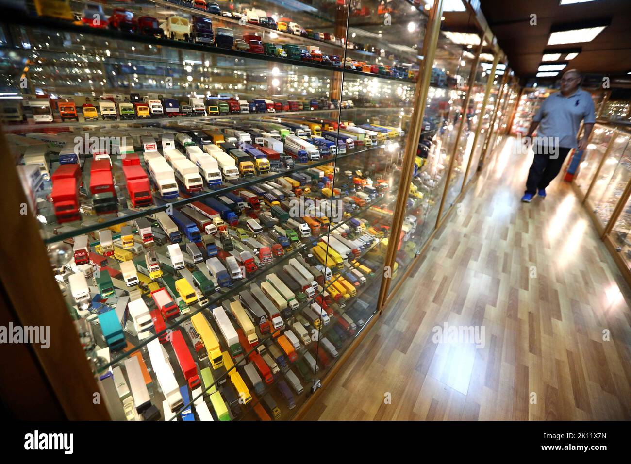 Beirut. 12th Sep, 2022. Photo taken on Sept. 12, 2022 shows model cars ...