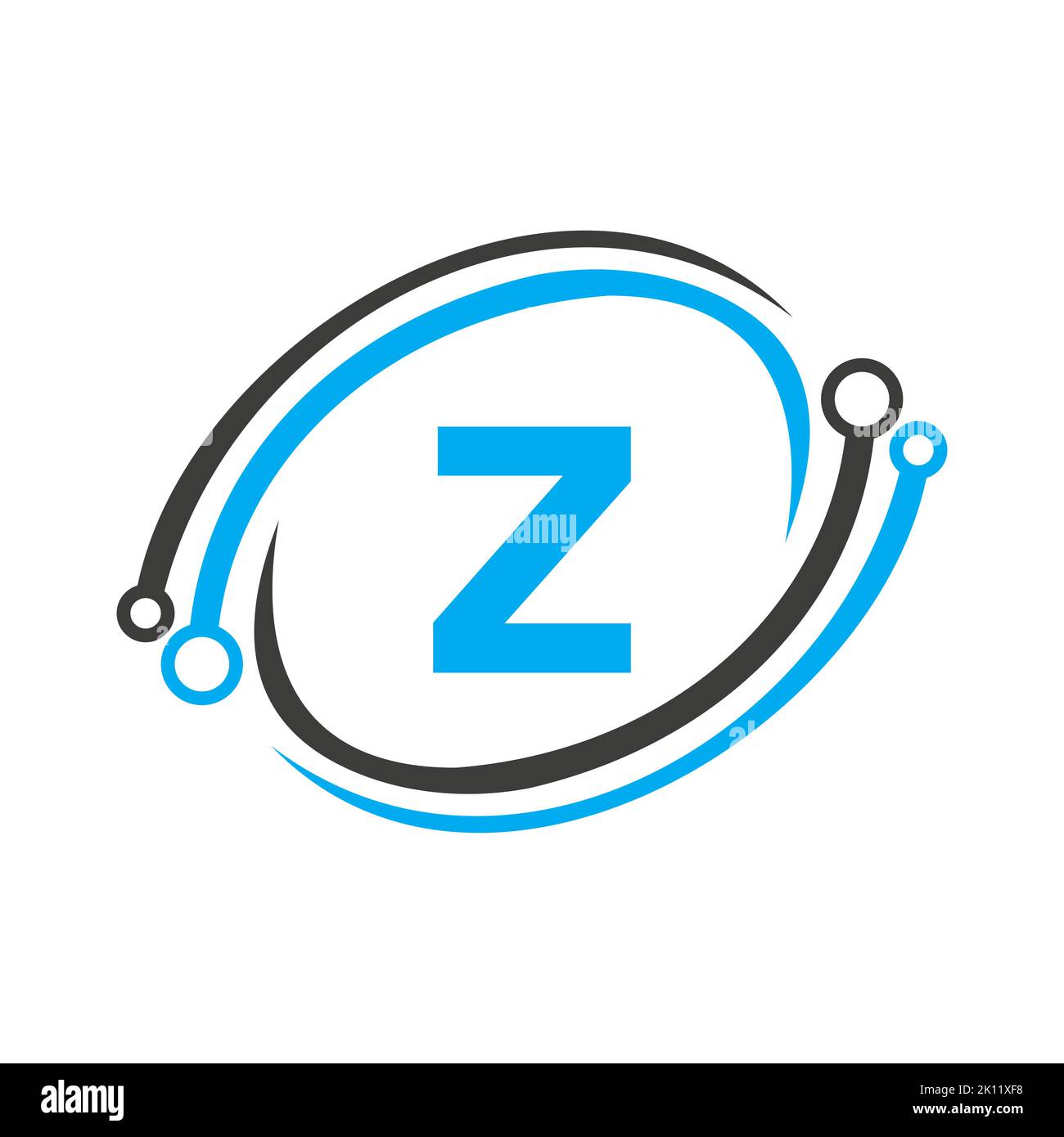 Technology Logo Design On Z Letter Concept. Technology Network Logo ...