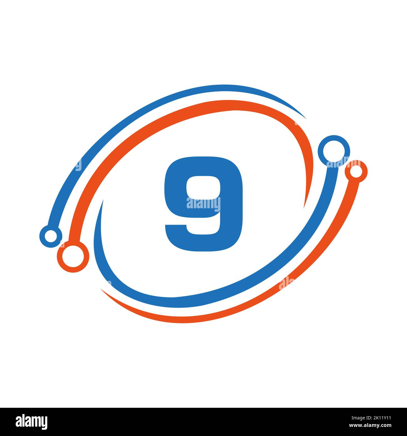 Technology Logo Design On 9 Letter Concept. Technology Network Logo ...