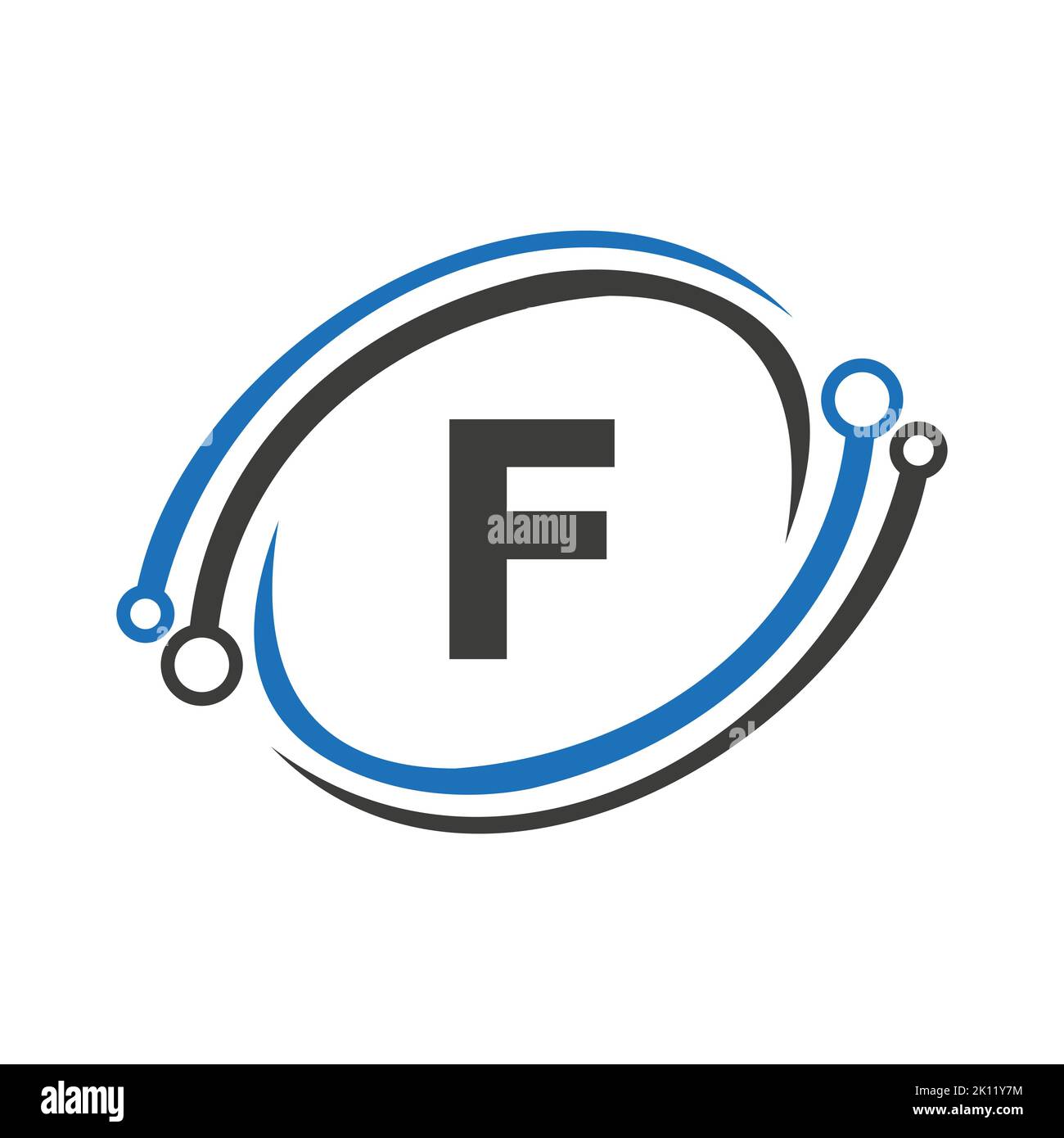 Technology Logo Design On F Letter Concept. Technology Network Logo ...