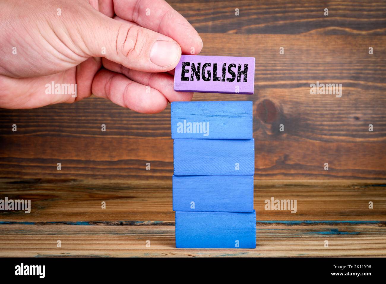 English. Colorful wooden blocks in a pile Stock Photo - Alamy English. Colorful wooden blocks in a pile Stock Photo - Alamy
