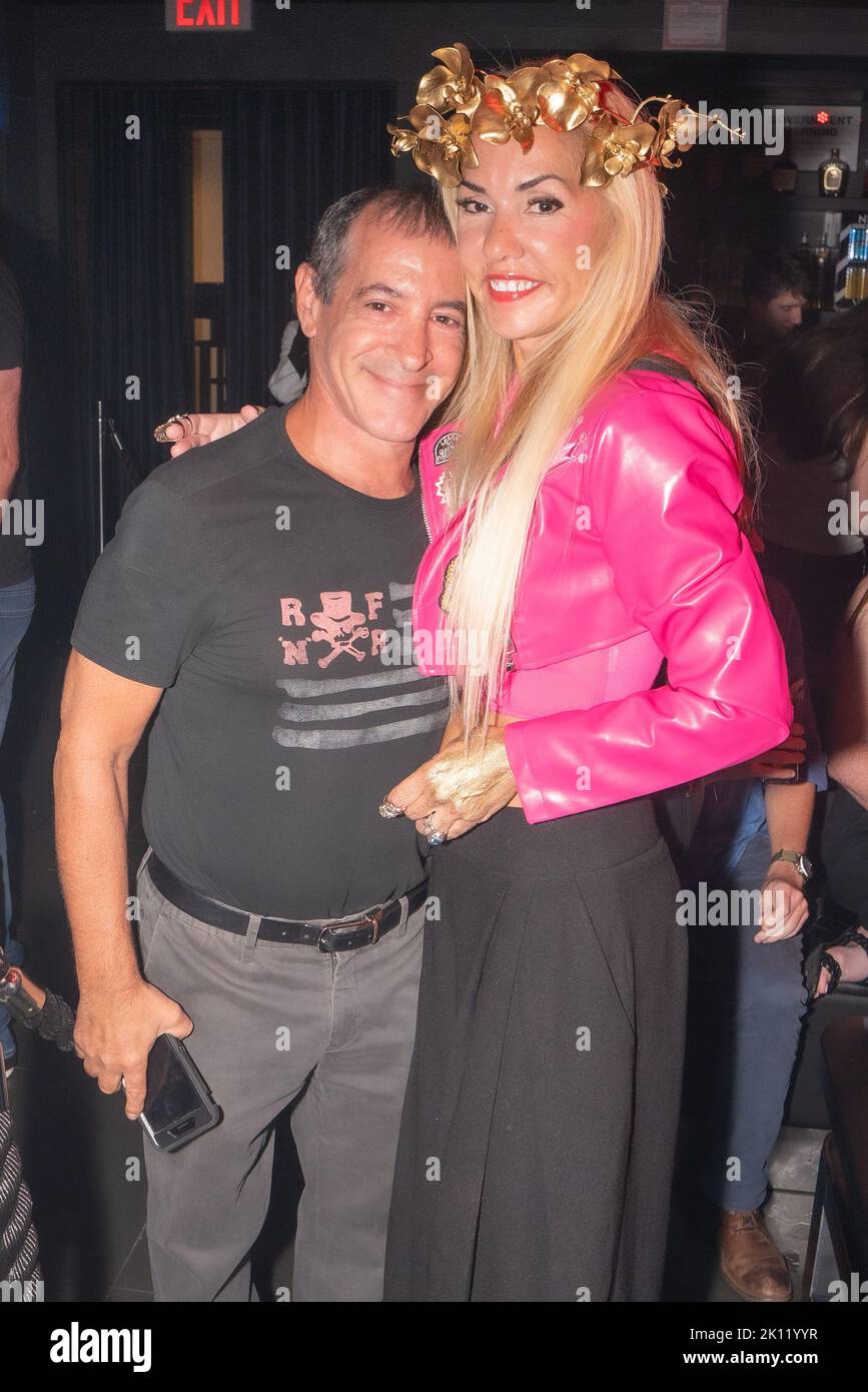 Adam Sands and Luciana Pampalone attend the party for George Wayne's ...