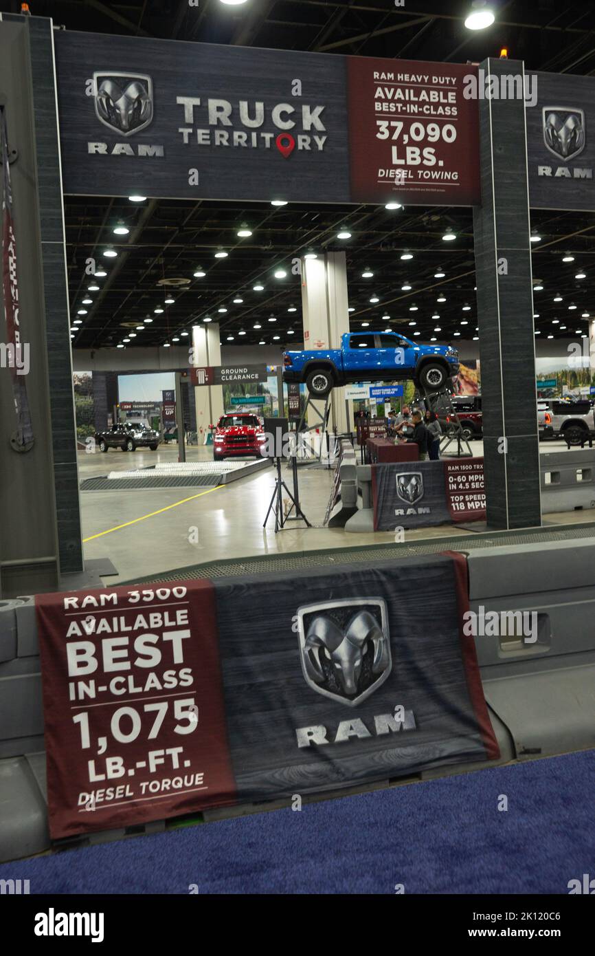 August 14, 2022, Detroit, Michigan, USA: DODGE RAM shows off at the ...