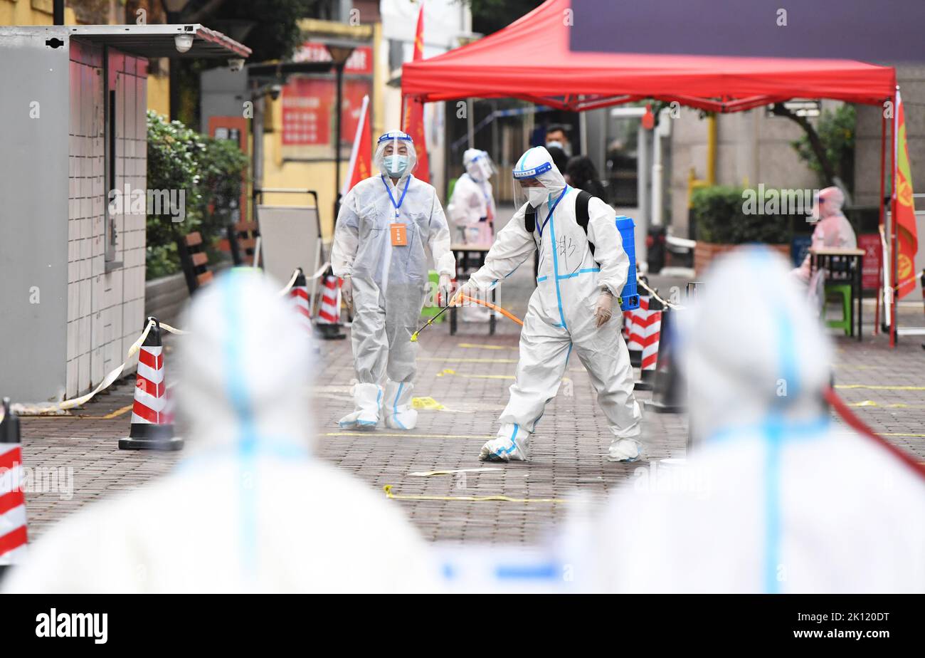 GUIYANG, CHINA - SEPTEMBER 15, 2022 - Epidemic prevention personnel ...