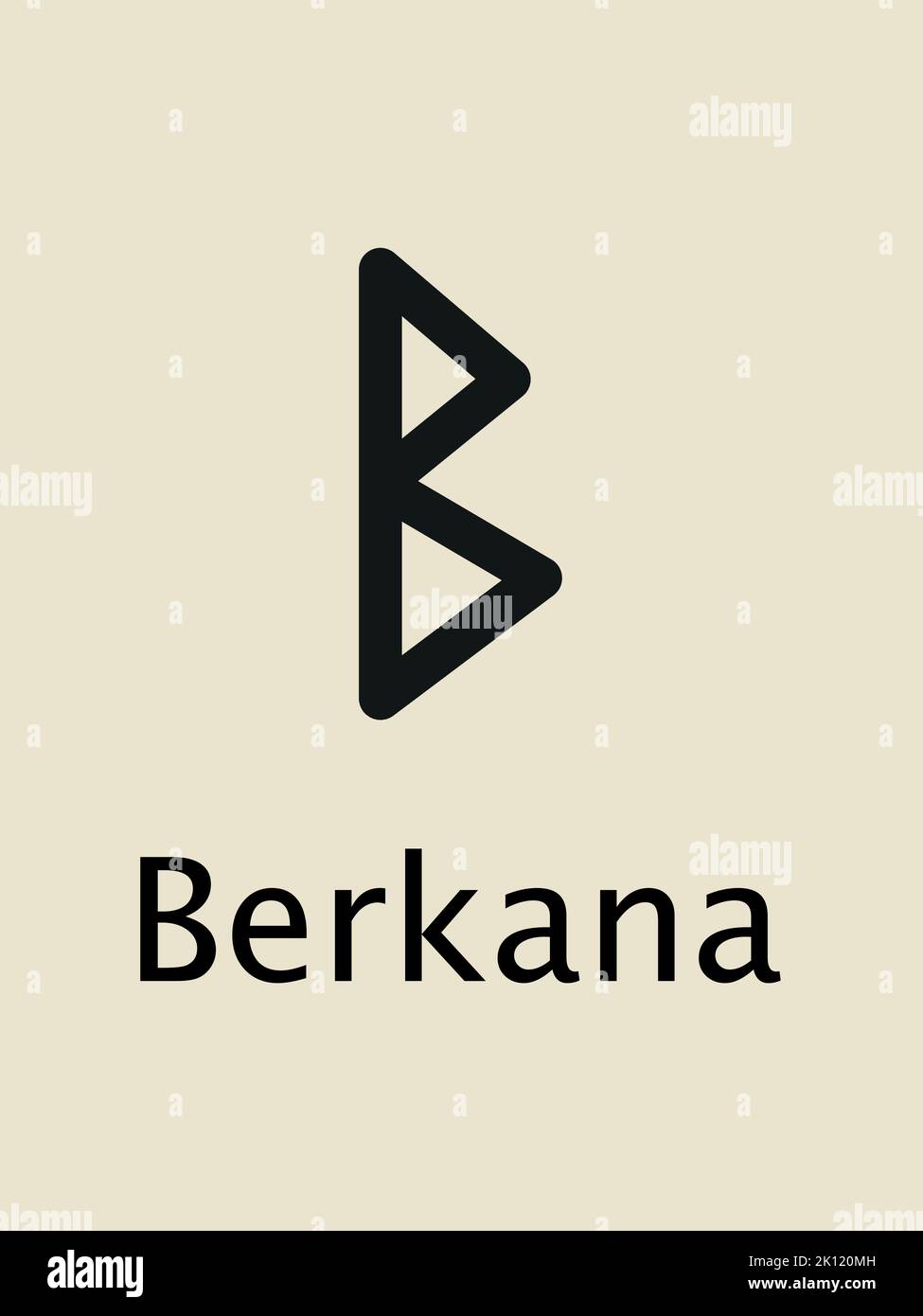 Berkana Rune alphabet, Futhark. Writing ancient Germans. Vector ...