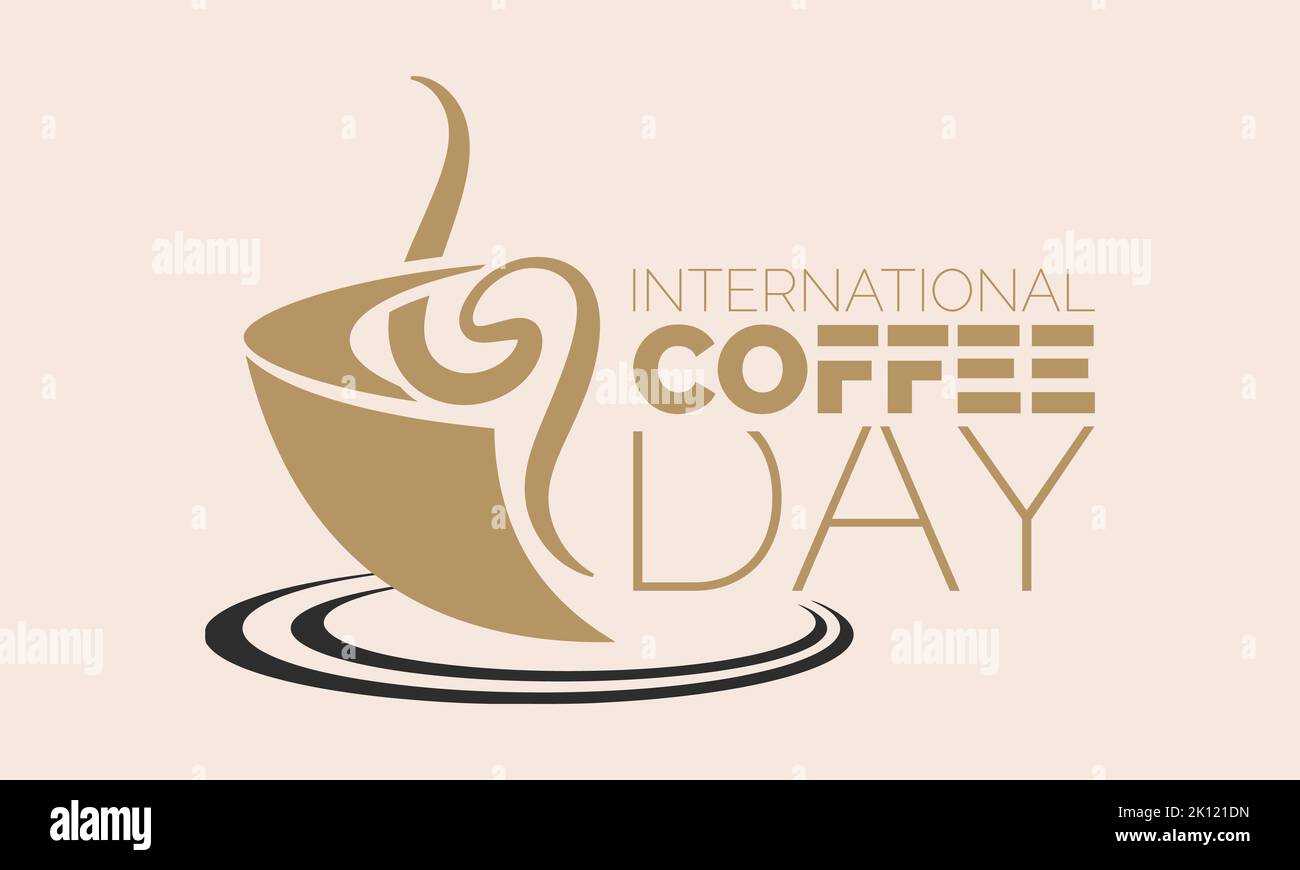 Vector illustration design concept of international coffee day observed ...