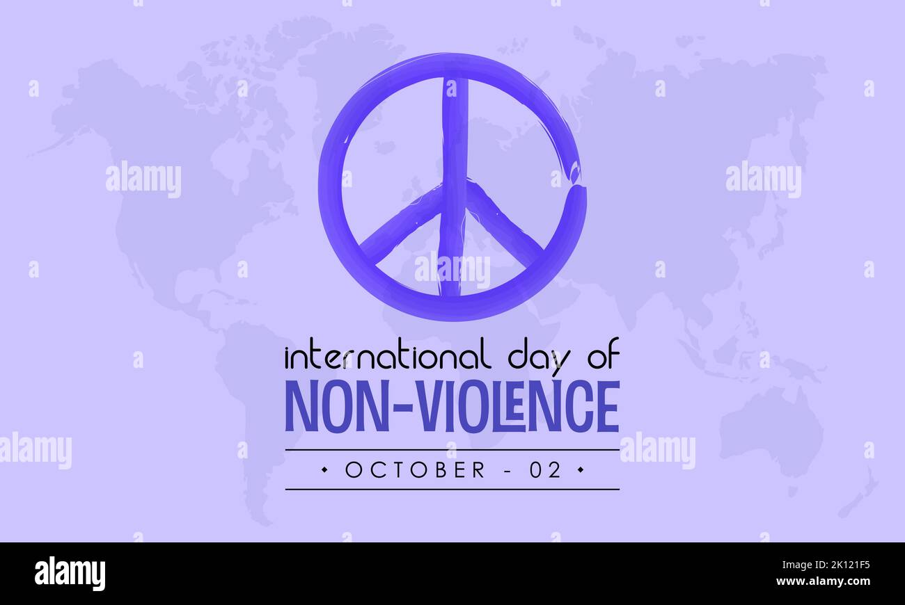 Vector illustration design concept of international day of non-violence ...