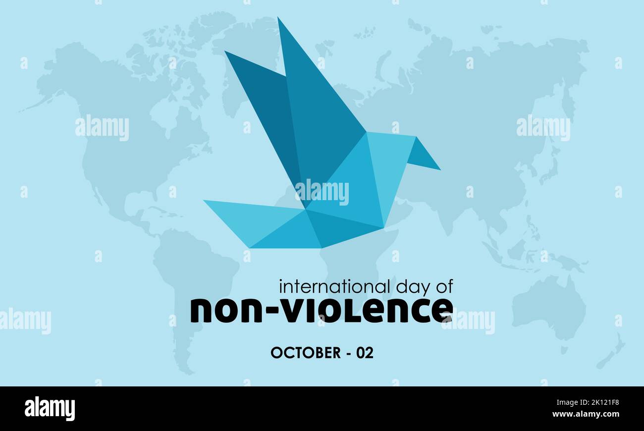 Vector illustration design concept of international day of non-violence ...