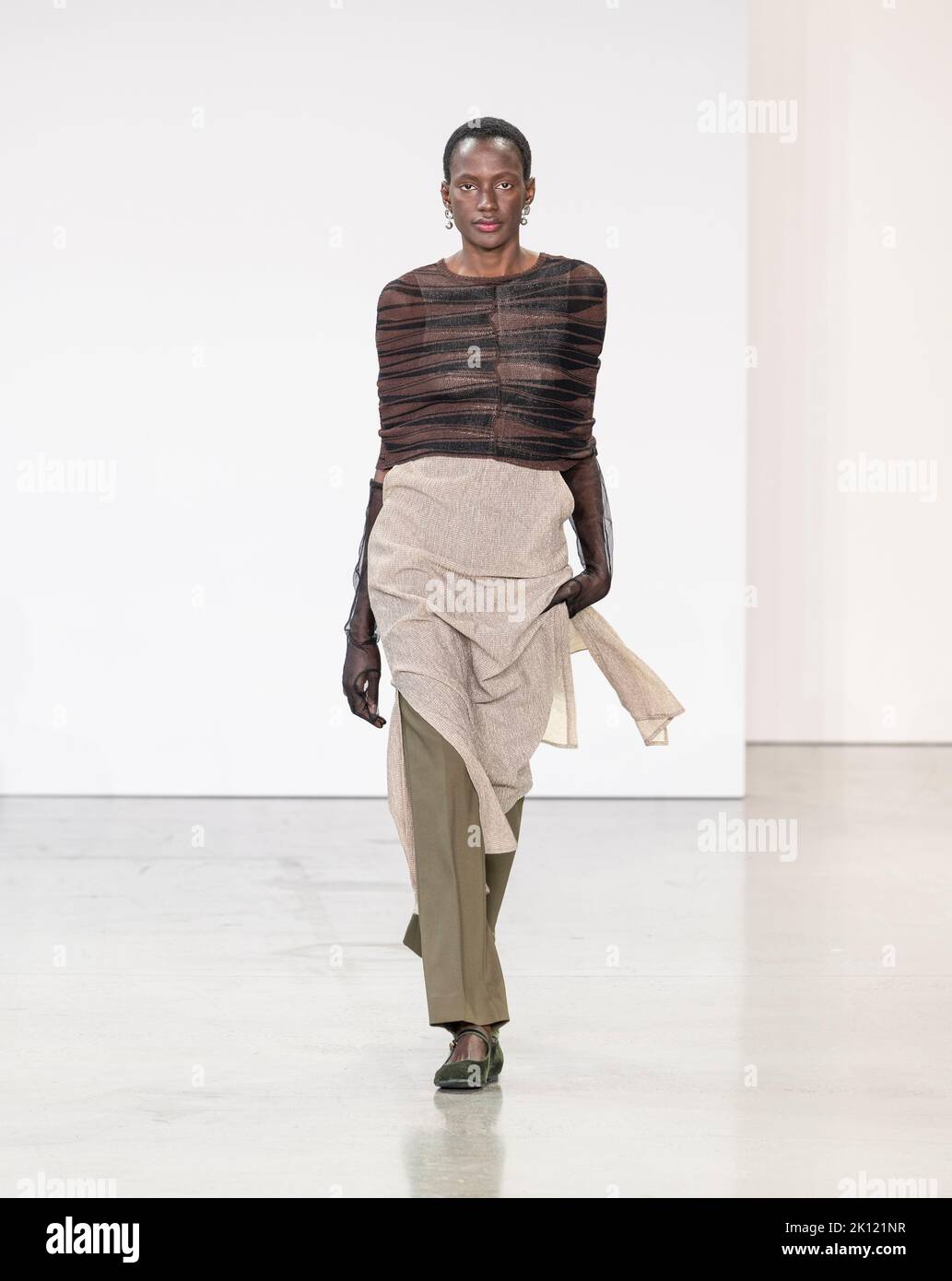 New York, NY - September 14, 2022: Model walks runway for DEVEAUX ...