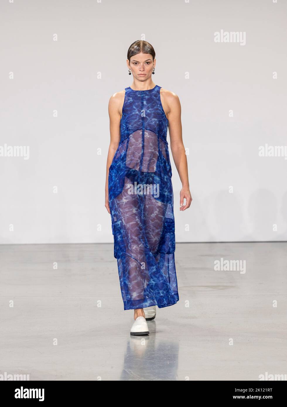 New York, NY - September 14, 2022: Model walks runway for DEVEAUX ...