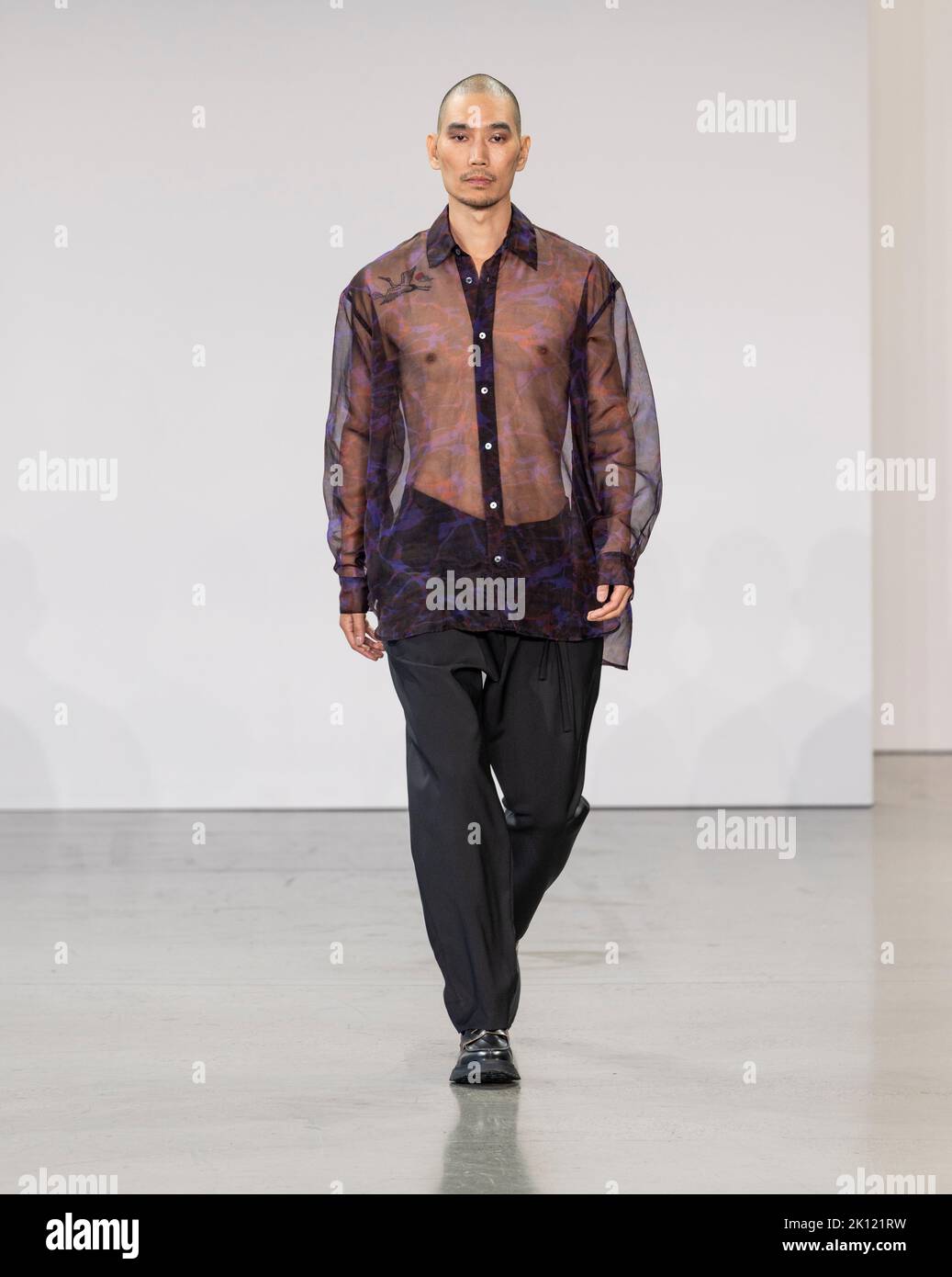 New York, NY - September 14, 2022: Model walks runway for DEVEAUX ...