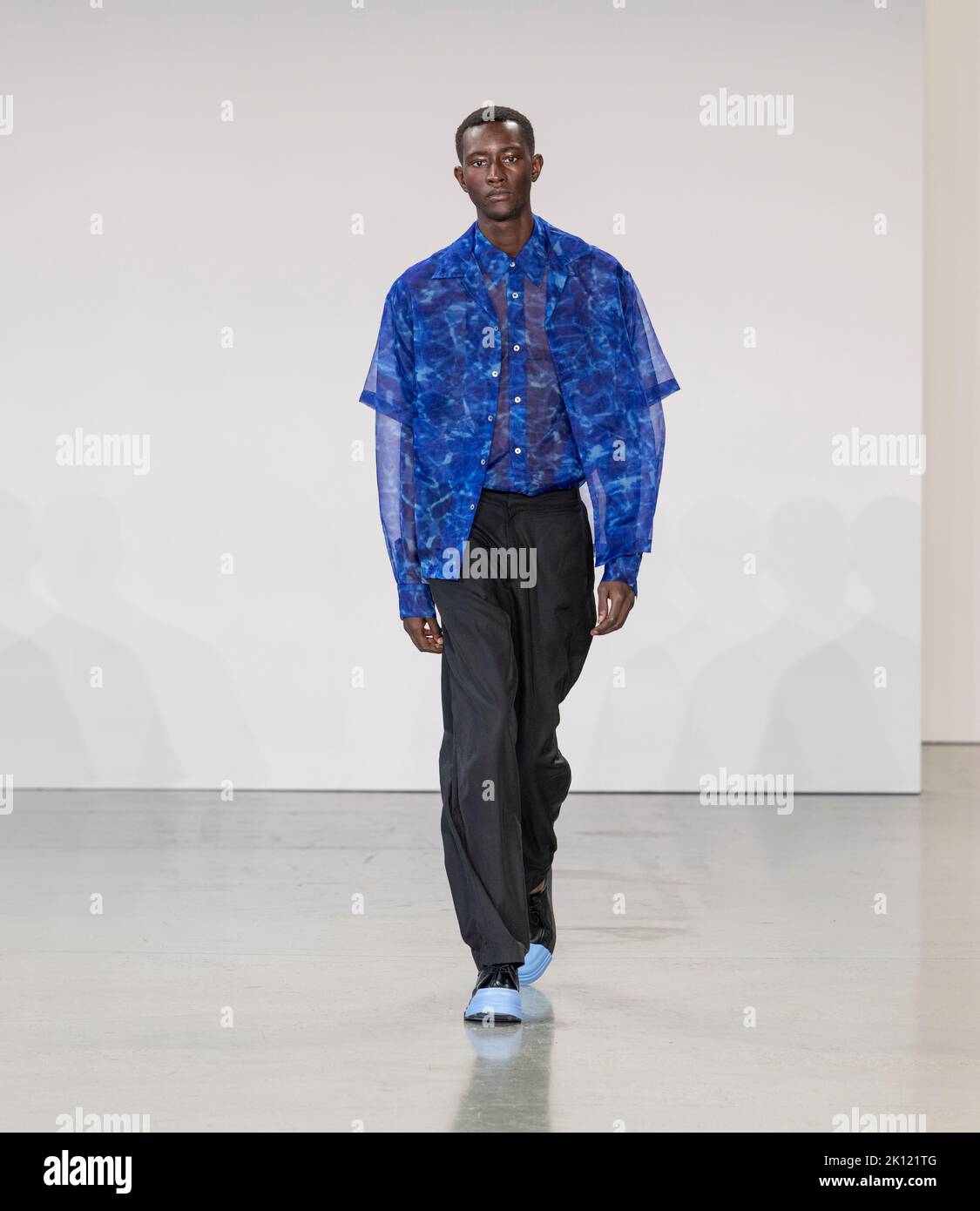 New York, NY - September 14, 2022: Model walks runway for DEVEAUX ...