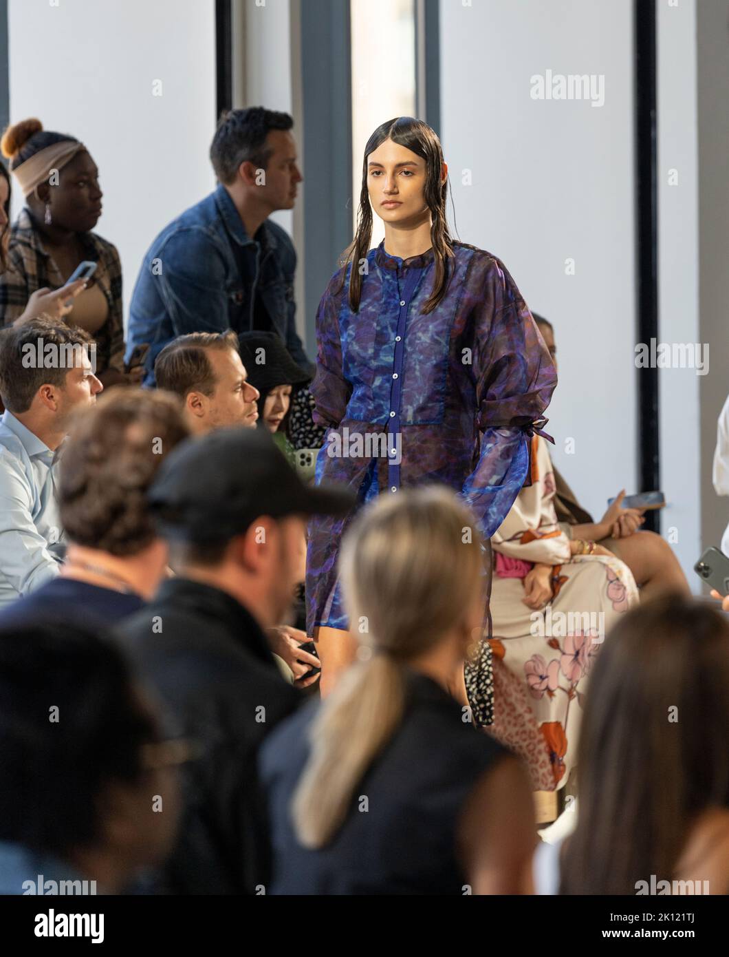 New York, NY - September 14, 2022: Model walks runway for DEVEAUX ...